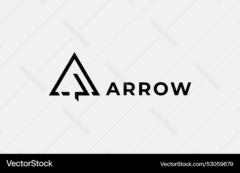 Logo arrow and letter a template creative design Vector Image