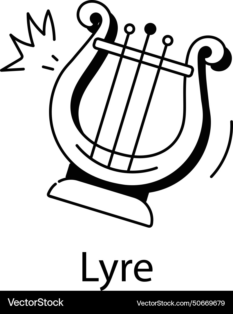 Lyre Royalty Free Vector Image - VectorStock
