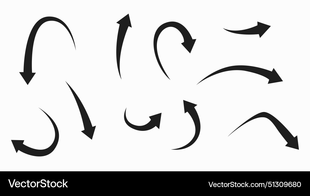 Arrows set Royalty Free Vector Image - VectorStock