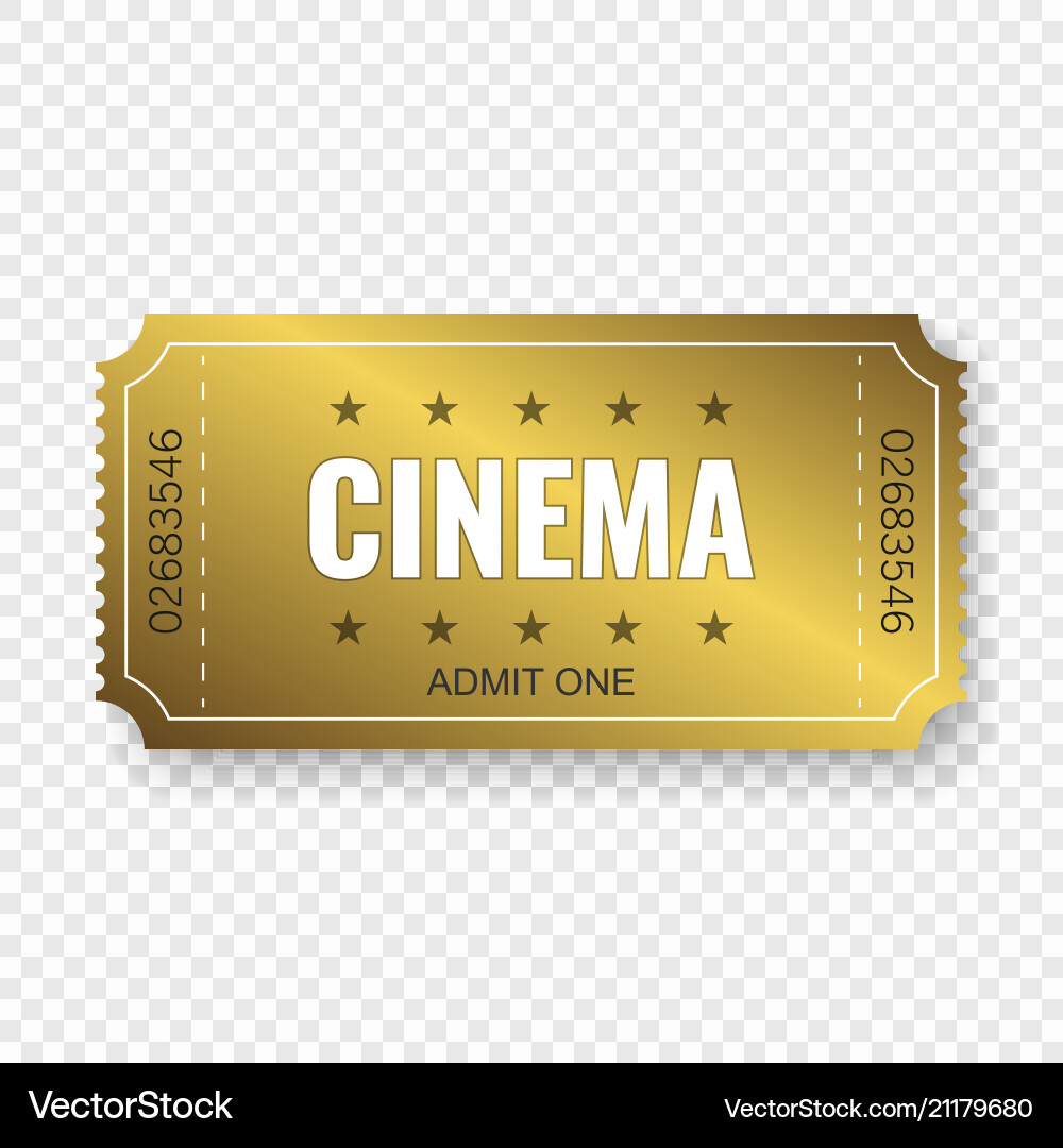 Cinema ticket Royalty Free Vector Image - VectorStock