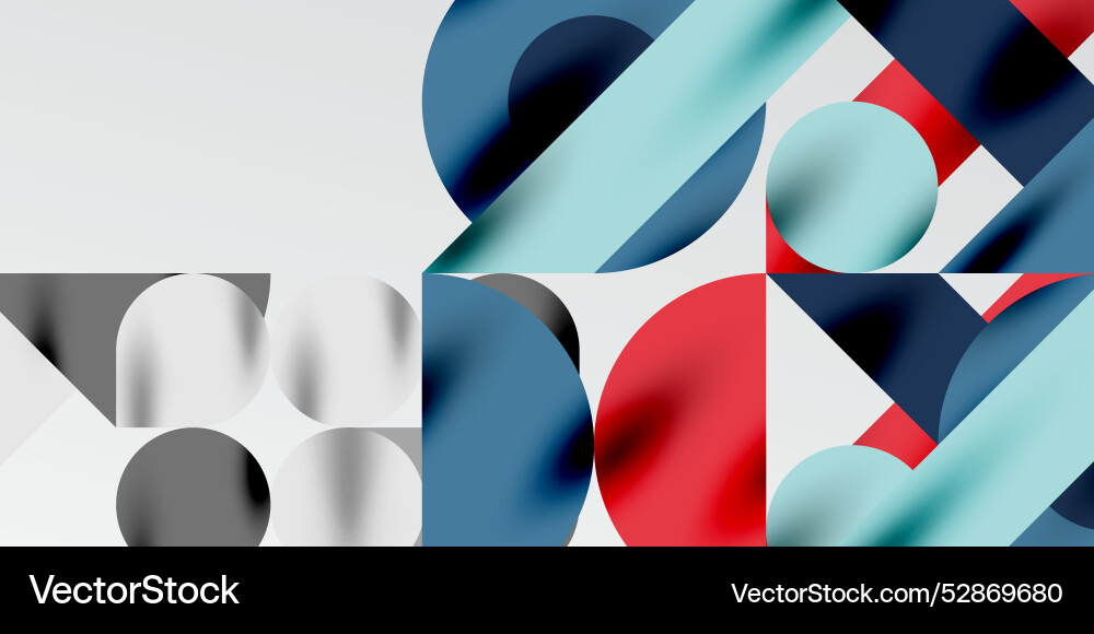 Colorful simple dynamic geometric forms circles Vector Image