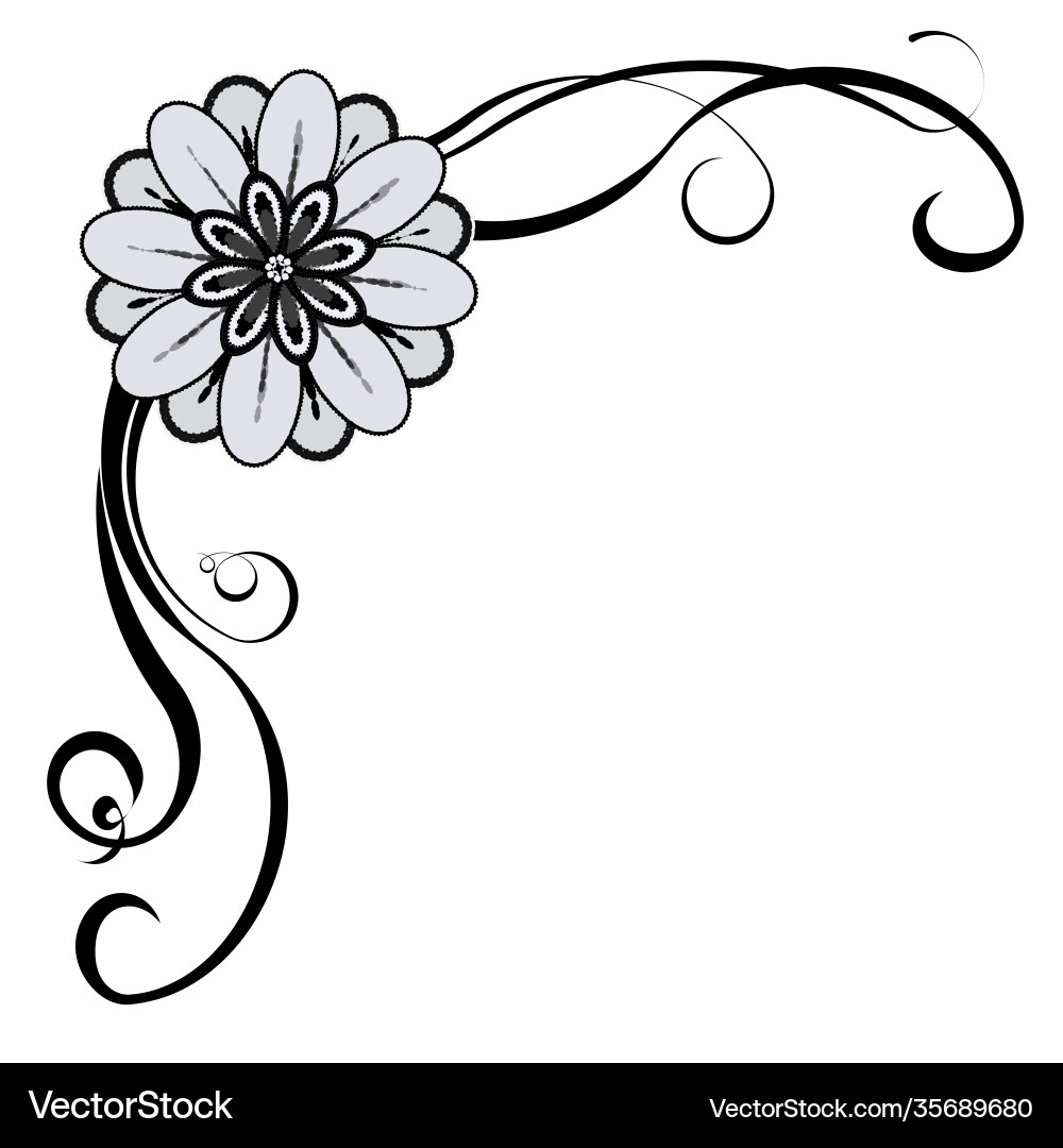 Decorative corner Royalty Free Vector Image - VectorStock