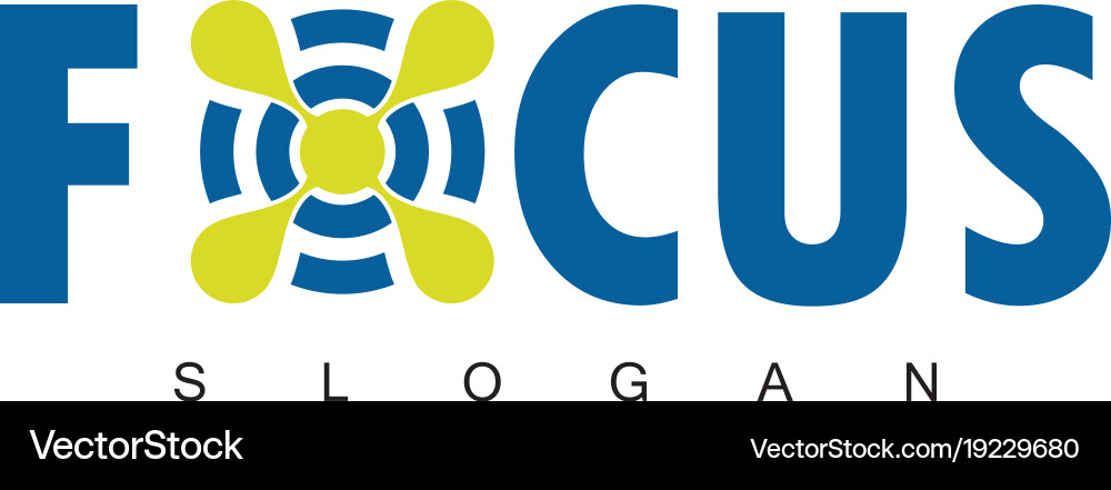 Focus target logo Royalty Free Vector Image - VectorStock