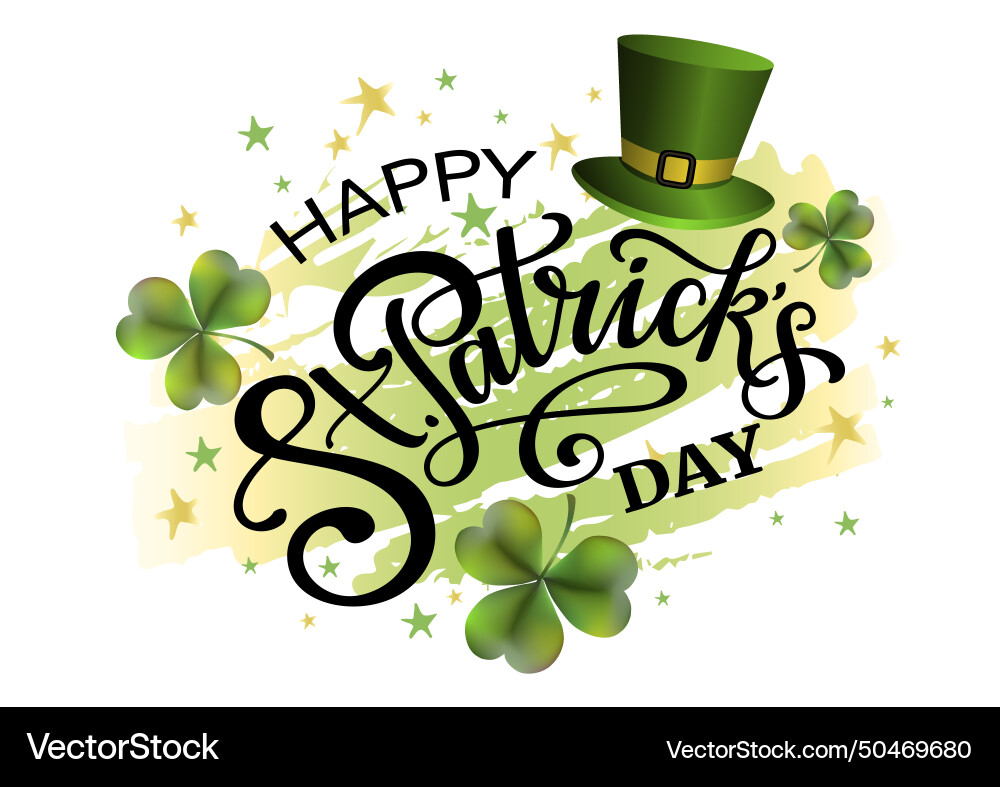 Happy saint patricks day abstract green gold Vector Image