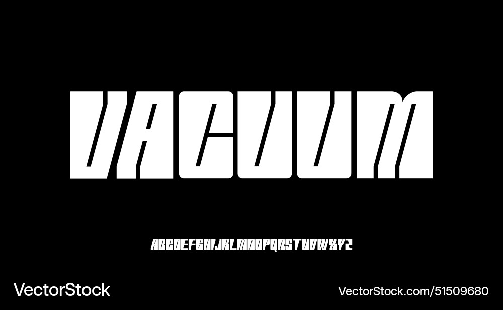 Modern bold display alphabet font Royalty Free Vector Image