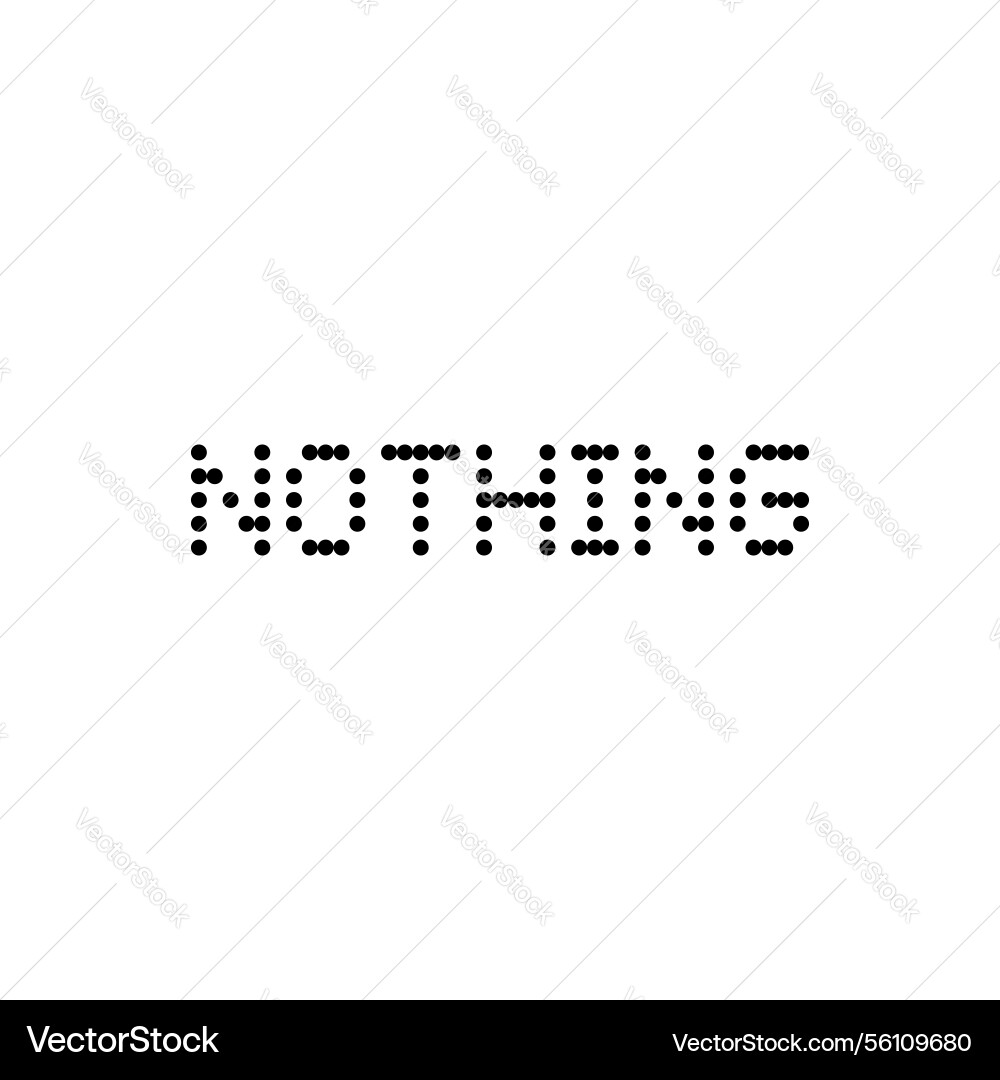 Nothing mobile company brand official logo icon Vector Image