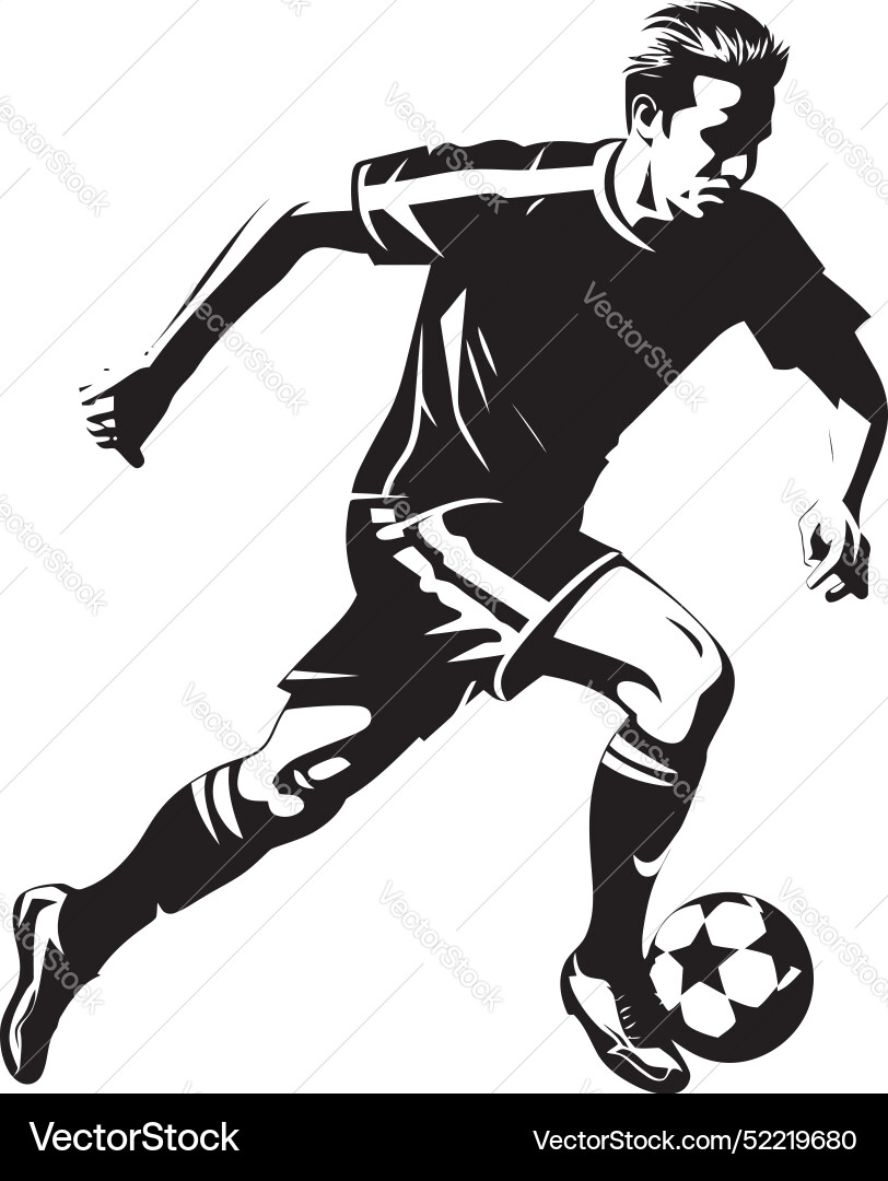 Soccersavvy dynamic athlete logo athleticartistry Vector Image