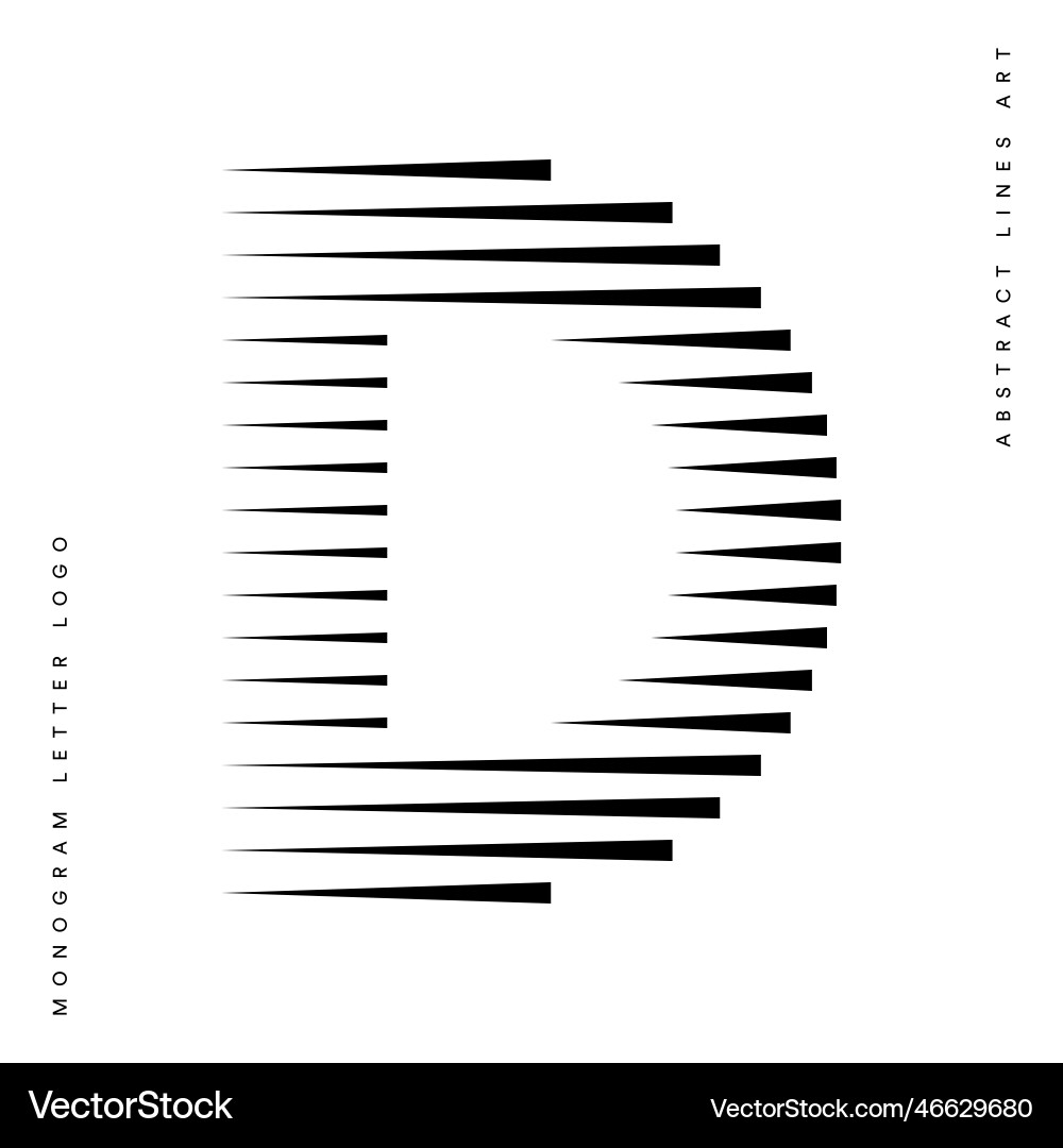 Speed logo monogram letter d lines abstract Vector Image