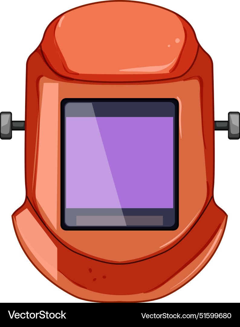 Steel helmet welding cartoon Royalty Free Vector Image