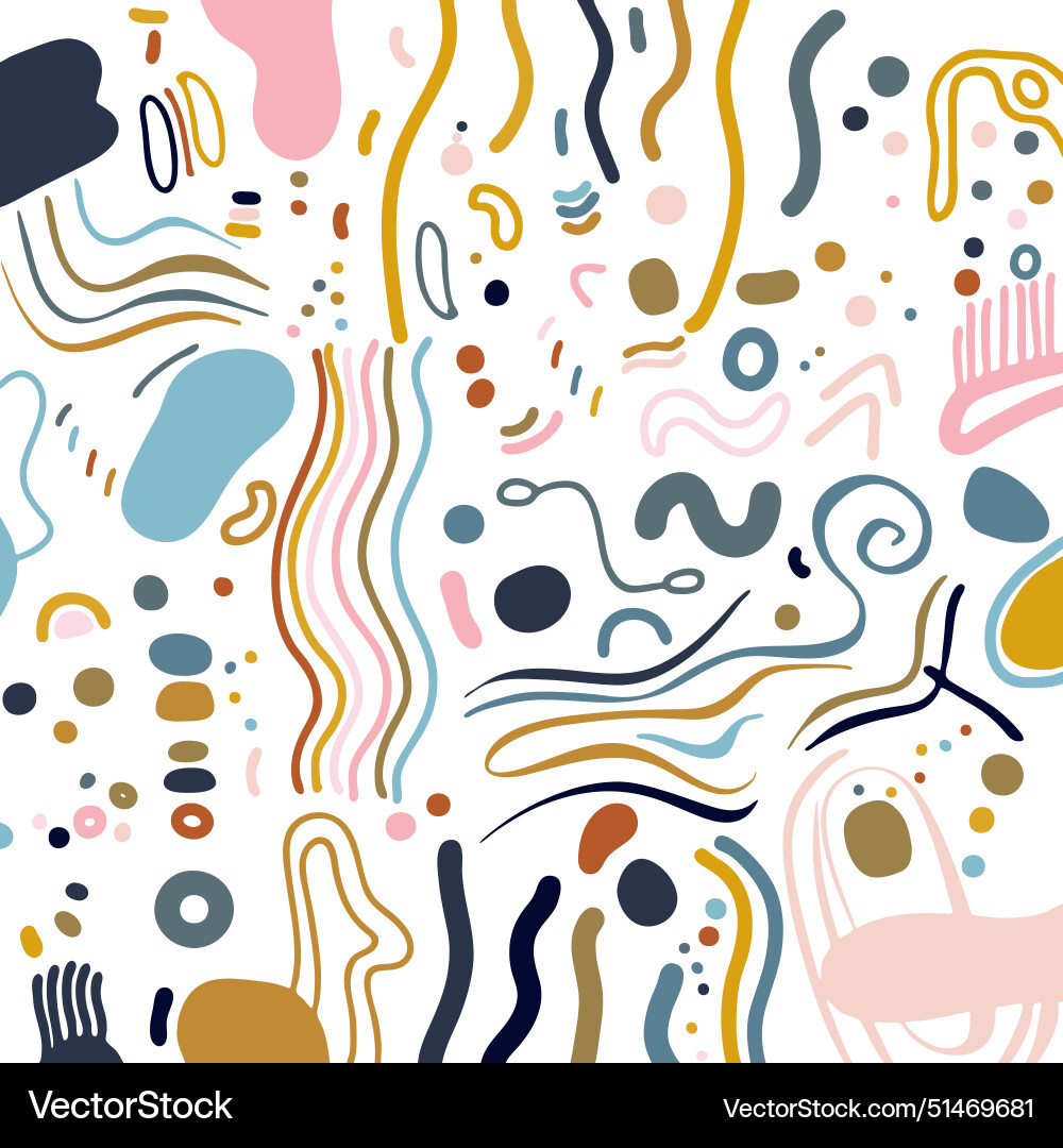 Abstract colourful hand drawn doodle pattern Vector Image