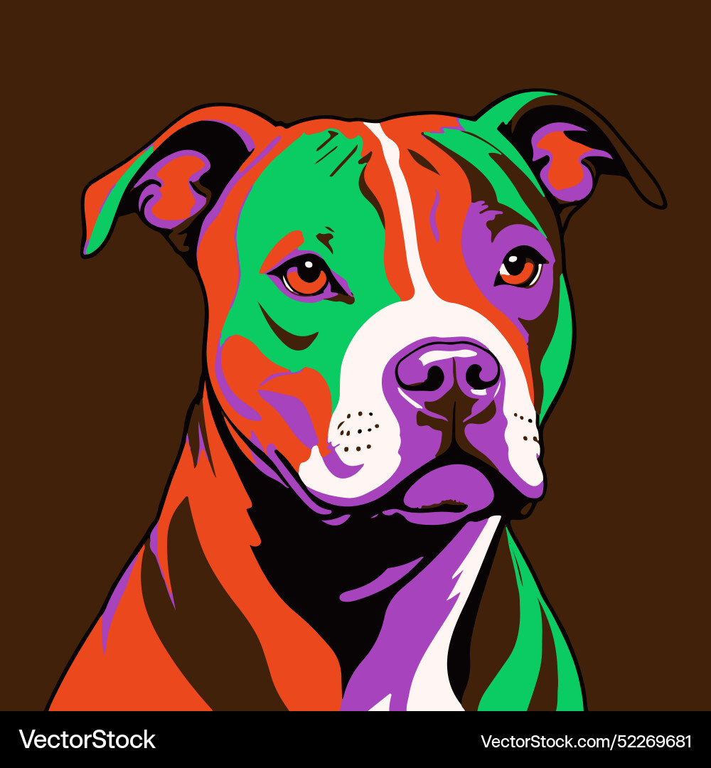American staffordshire terrier Royalty Free Vector Image