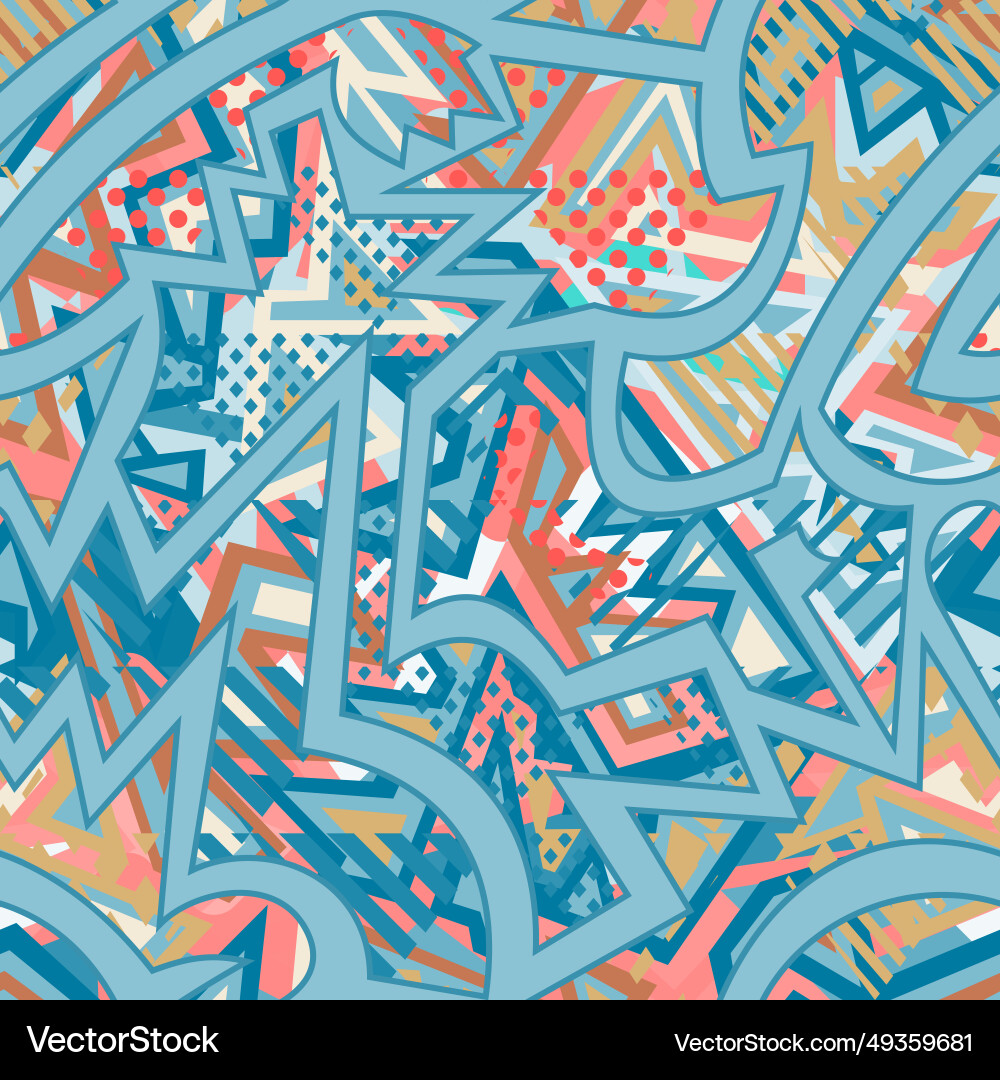 Blue colour fabric geometric seamless pattern Vector Image