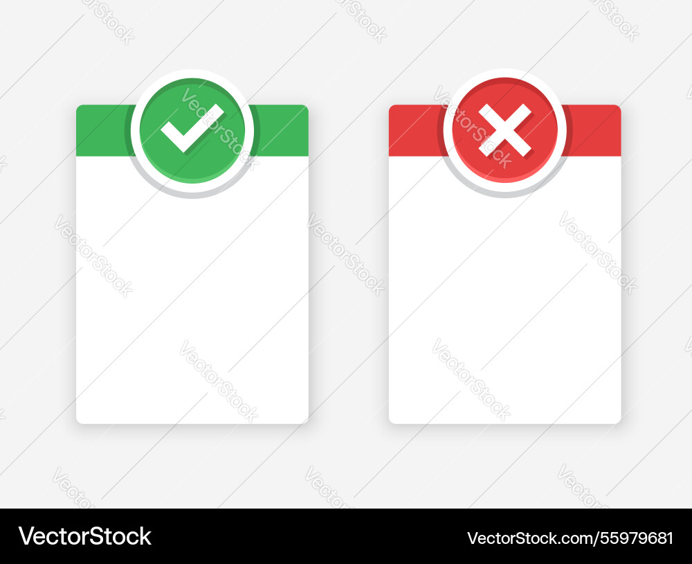 Do and dont icon in flat style dos donts Vector Image