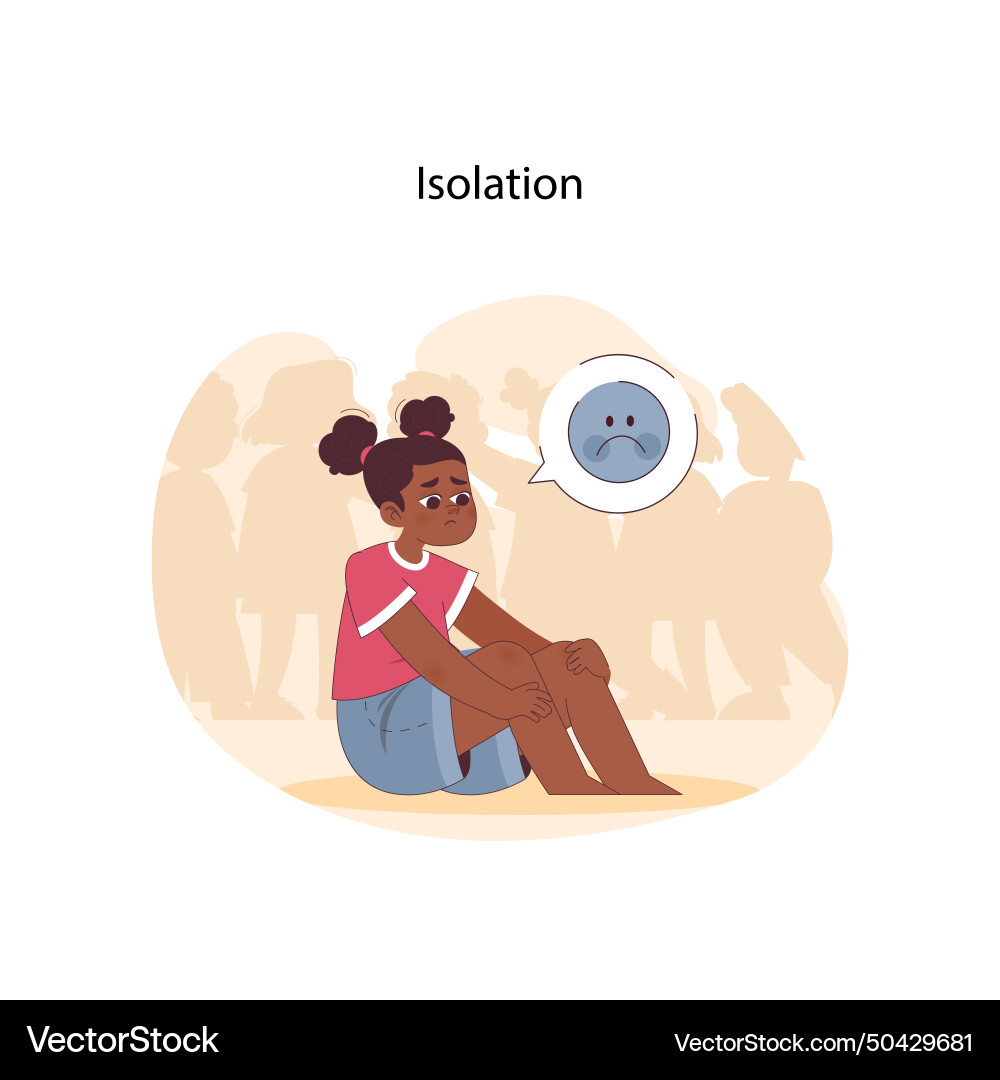 Isolation concept flat Royalty Free Vector Image