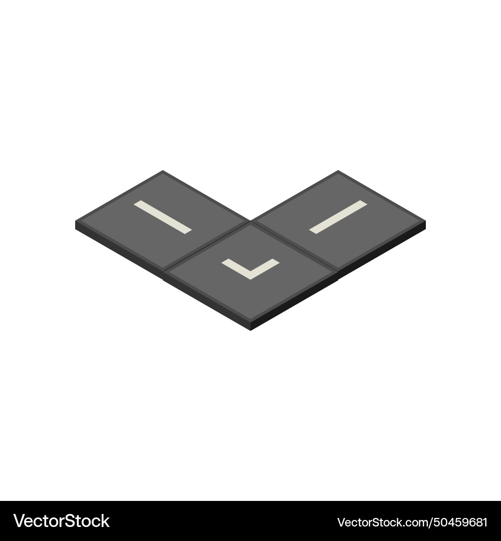 Isometric road concept design object Royalty Free Vector