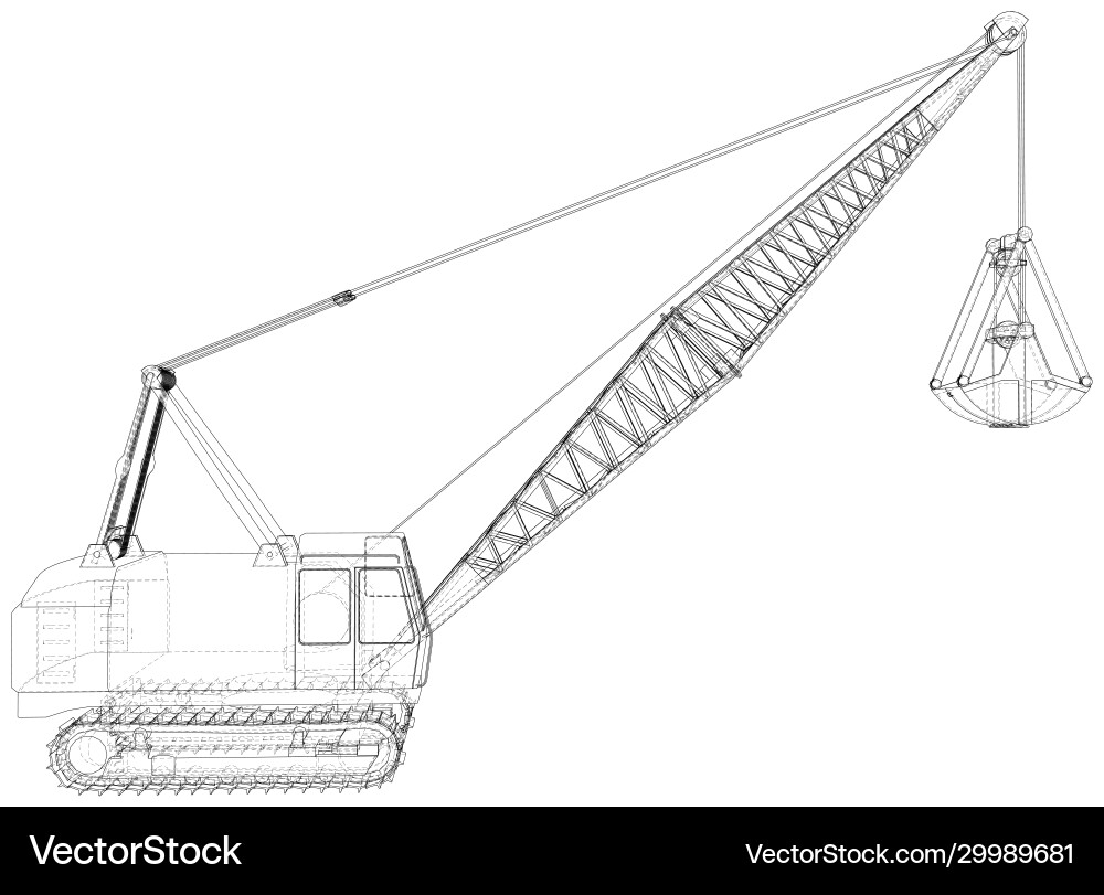 Mining machine the quarry works Royalty Free Vector Image