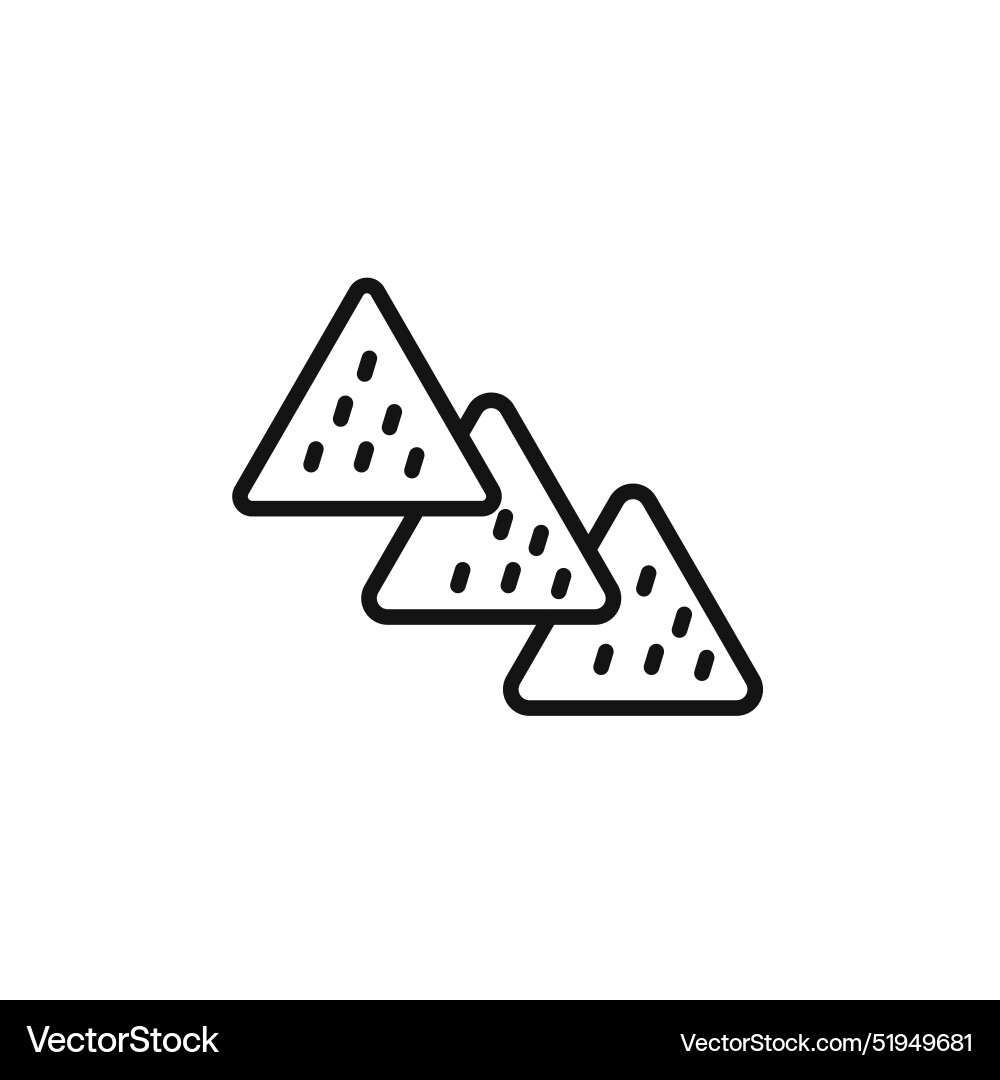 Nachos logo sign outline Royalty Free Vector Image