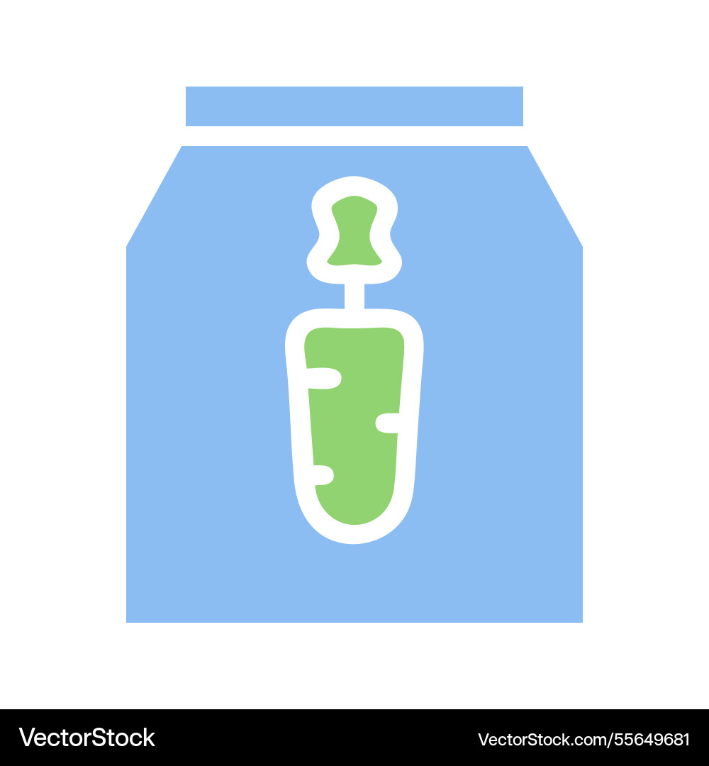 Rabbit feed bag with carrot sign Royalty Free Vector Image