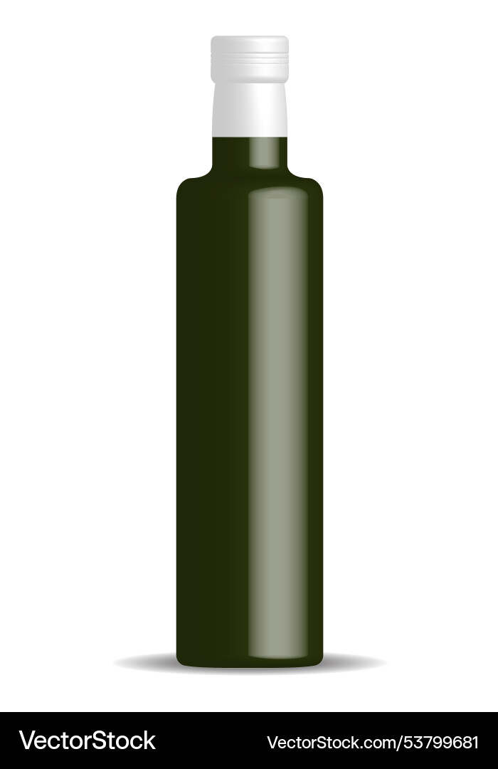 Sleek minimalist olive oil bottle mockup Vector Image