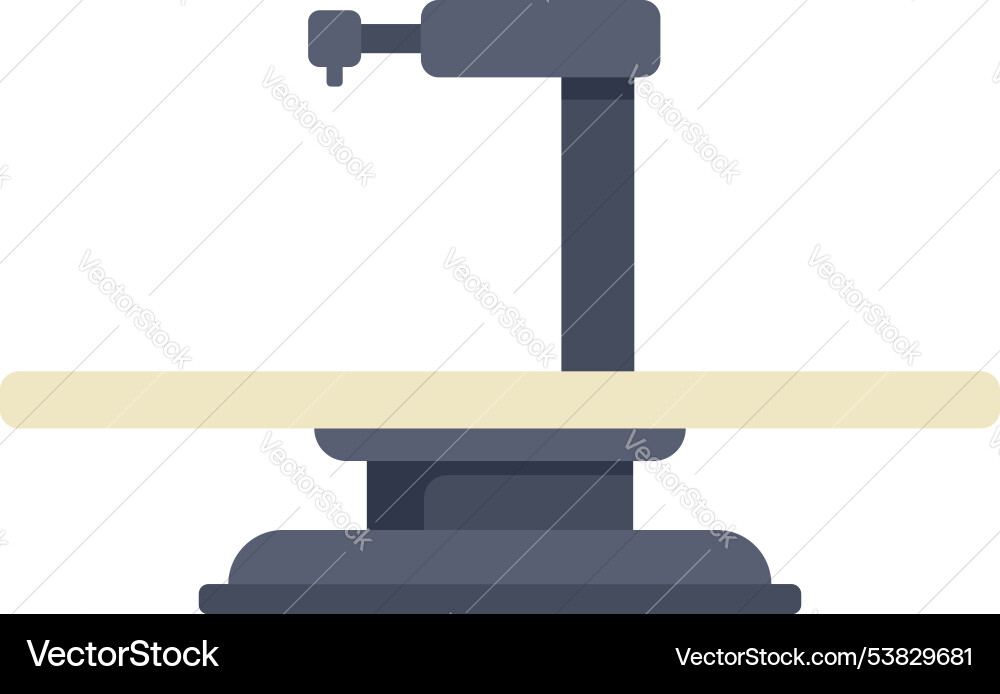 Surgical table being prepared for operation Vector Image
