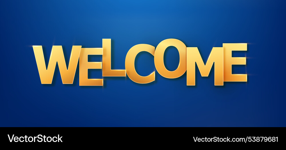 Welcome Letters Banner Poster Royalty Free Vector Image