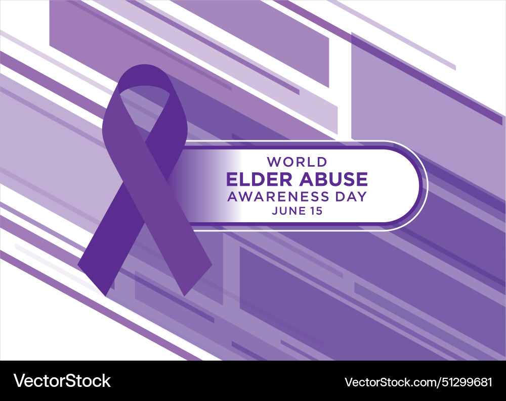 World elder abuse awareness day Royalty Free Vector Image