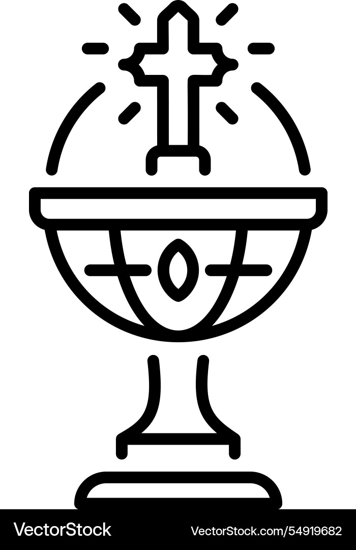 Baptismal font Royalty Free Vector Image - VectorStock