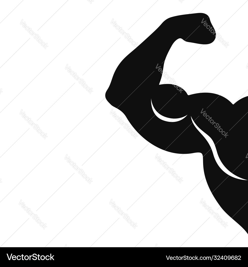 Biceps sign Royalty Free Vector Image - VectorStock