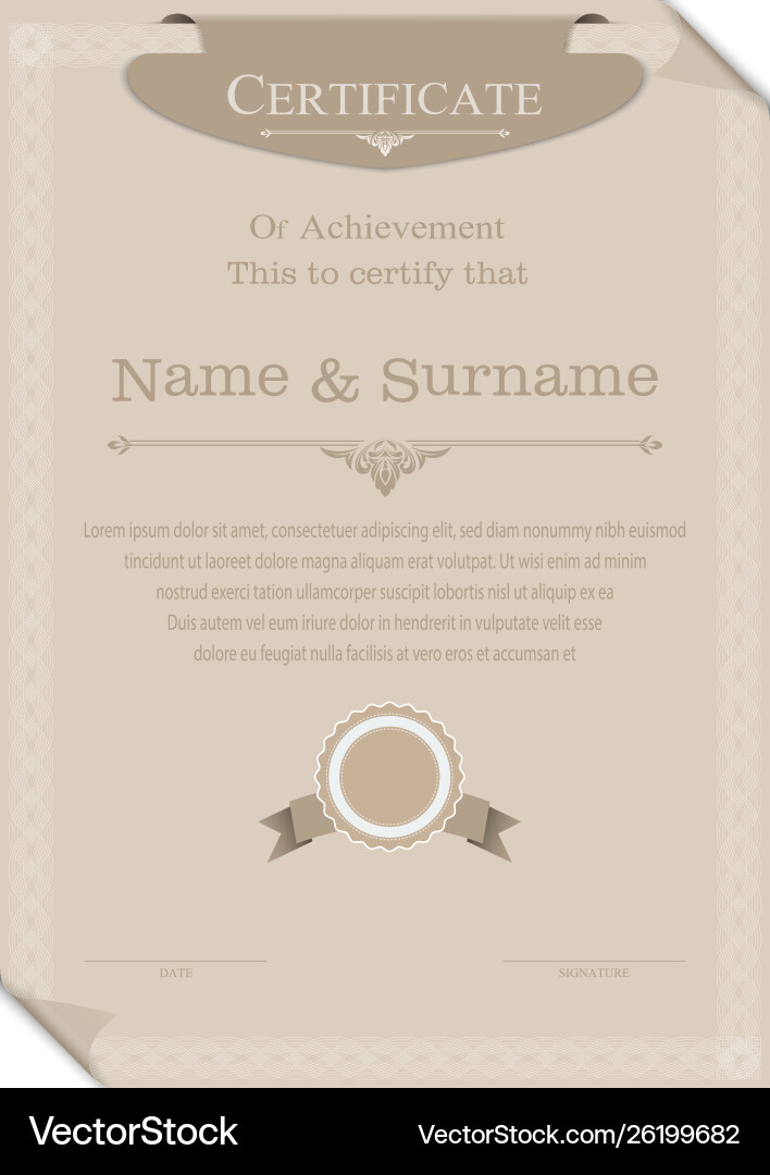 Certificate Royalty Free Vector Image - VectorStock