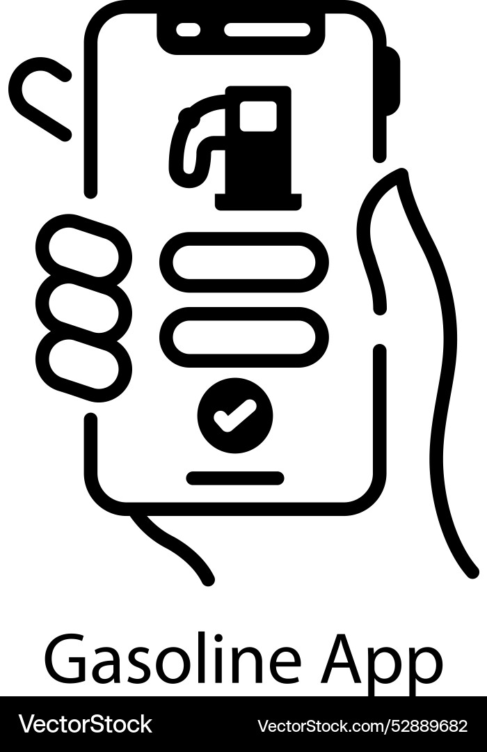 Gasoline app Royalty Free Vector Image - VectorStock