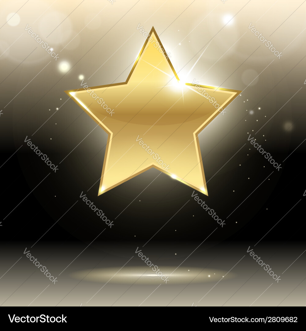 Gold star Royalty Free Vector Image - VectorStock