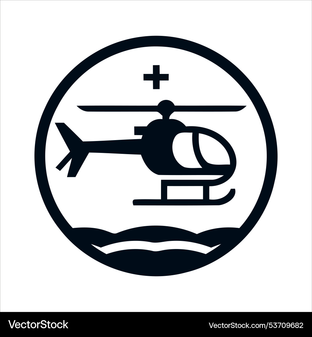 Helicopter logo Royalty Free Vector Image - VectorStock