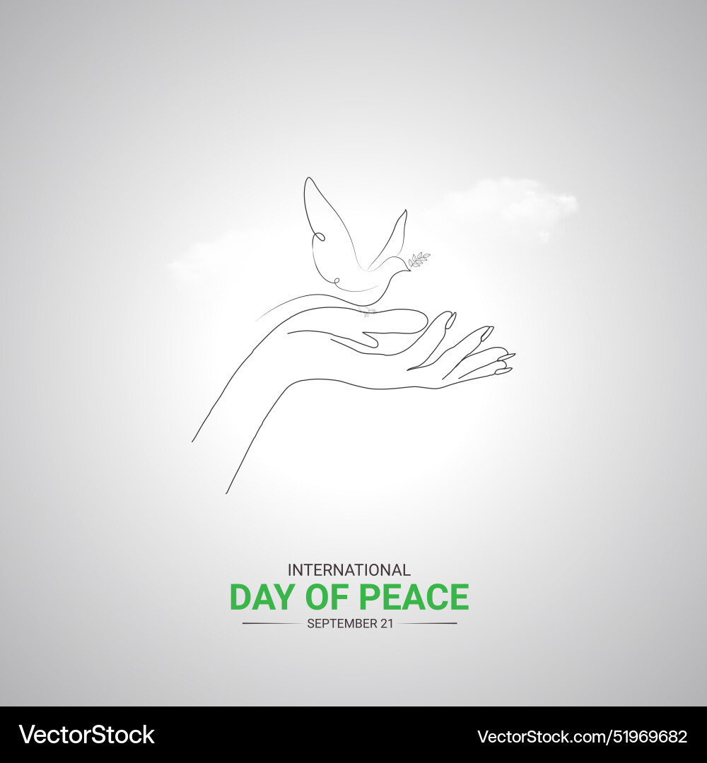 International peace day creative ads design fly Vector Image