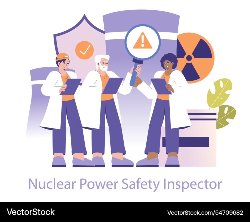 Nuclear power flat Royalty Free Vector Image - VectorStock