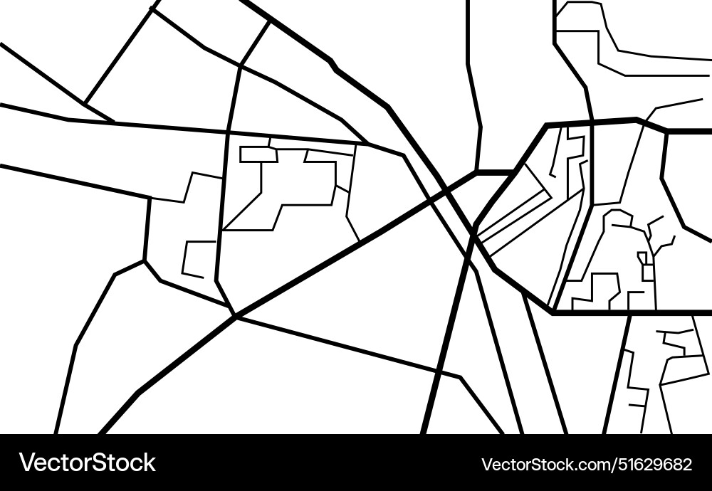 Street map of the city seamless pattern Royalty Free Vector