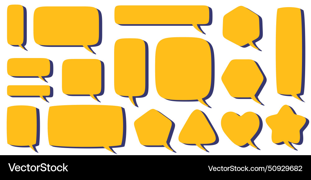 Text talk balloons speech bubbles for dialog Vector Image