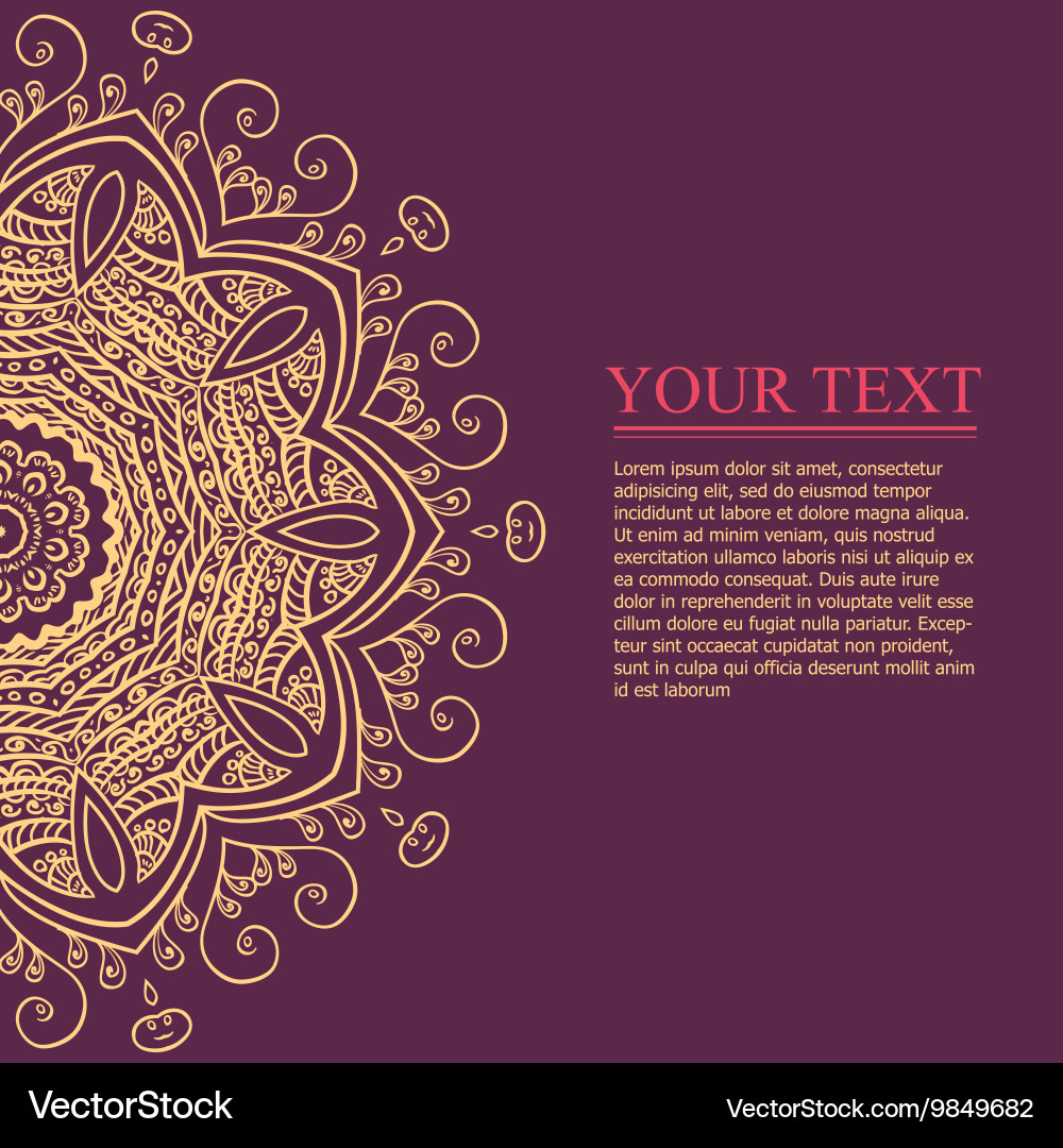 Vintage circular pattern of indian Royalty Free Vector Image