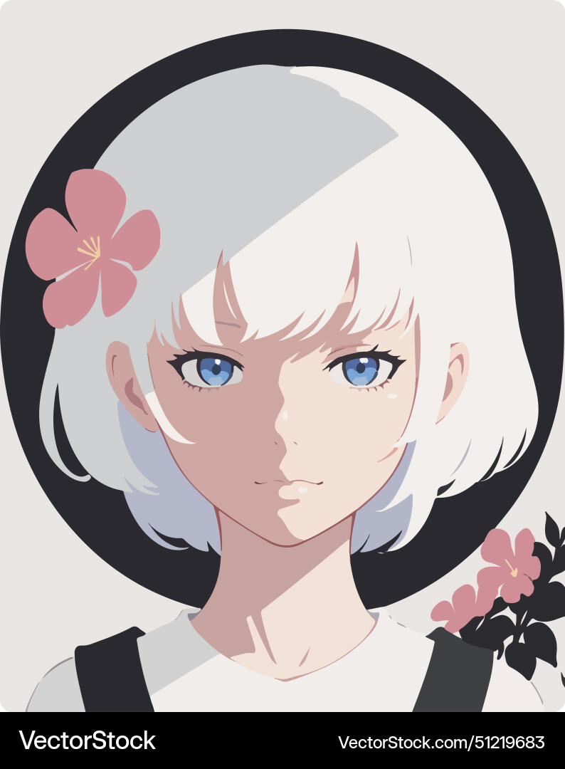 Beautiful girl in minimalist style Royalty Free Vector Image