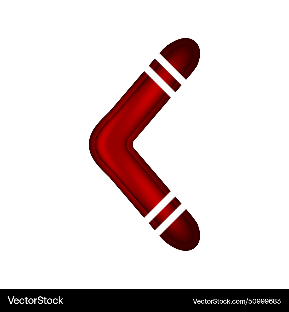 Boomerang Icon On White Royalty Free Vector Image