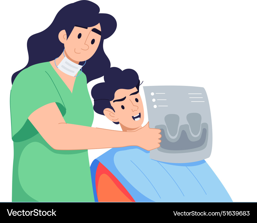 Dental radiology Royalty Free Vector Image - VectorStock