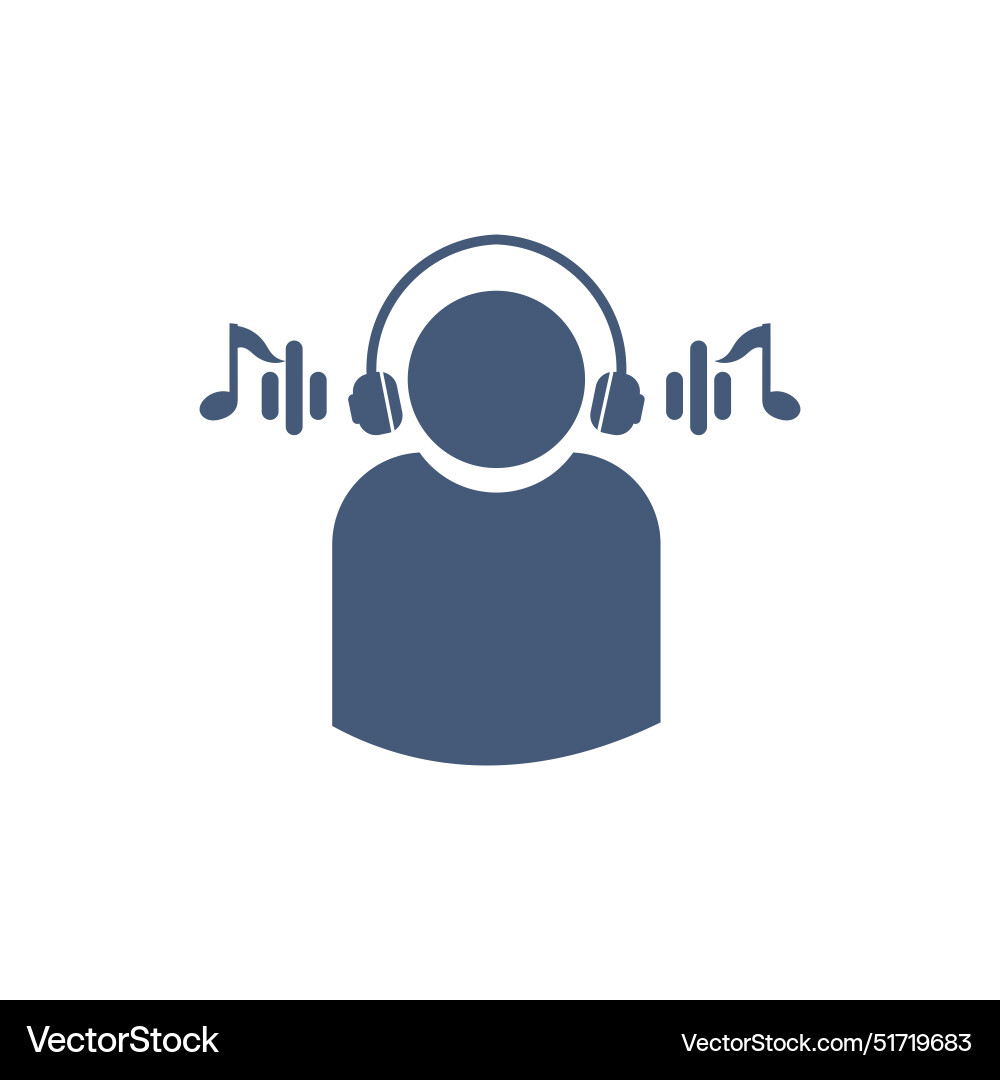 Dj Music Logo Icon Royalty Free Vector Image Vectorstock