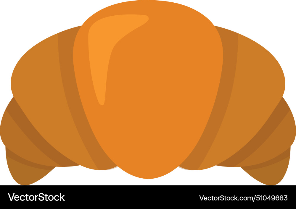 French croissant flat style Royalty Free Vector Image