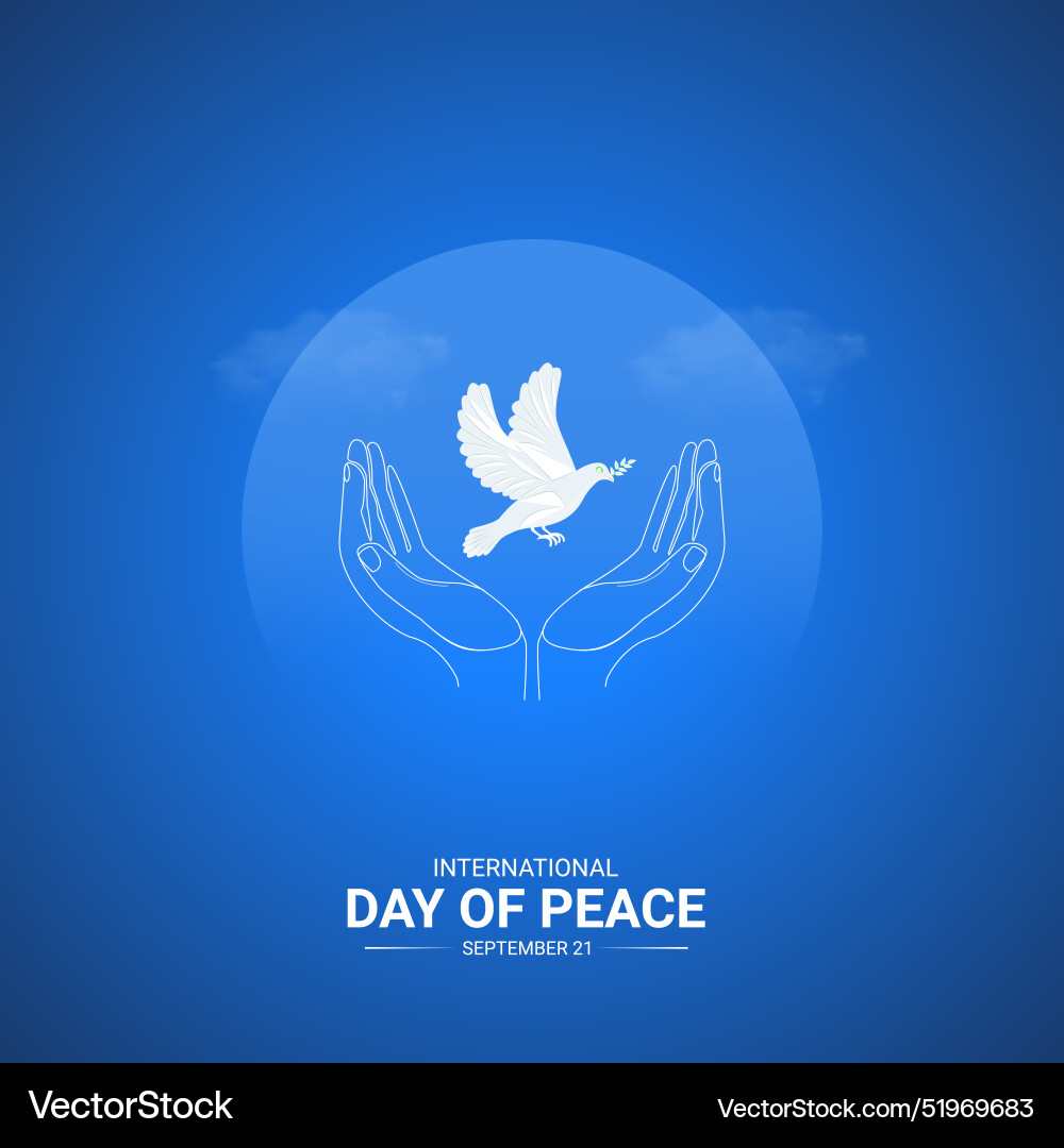 International peace day creative ads design fly Vector Image
