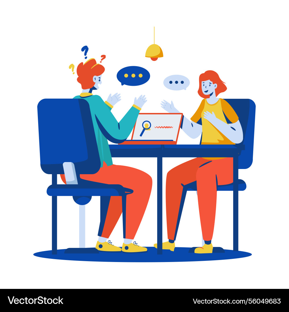 Job interview process Royalty Free Vector Image