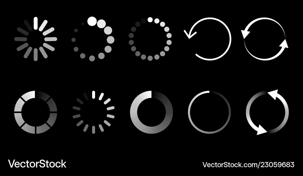 Load icon circle website buffer loader Royalty Free Vector