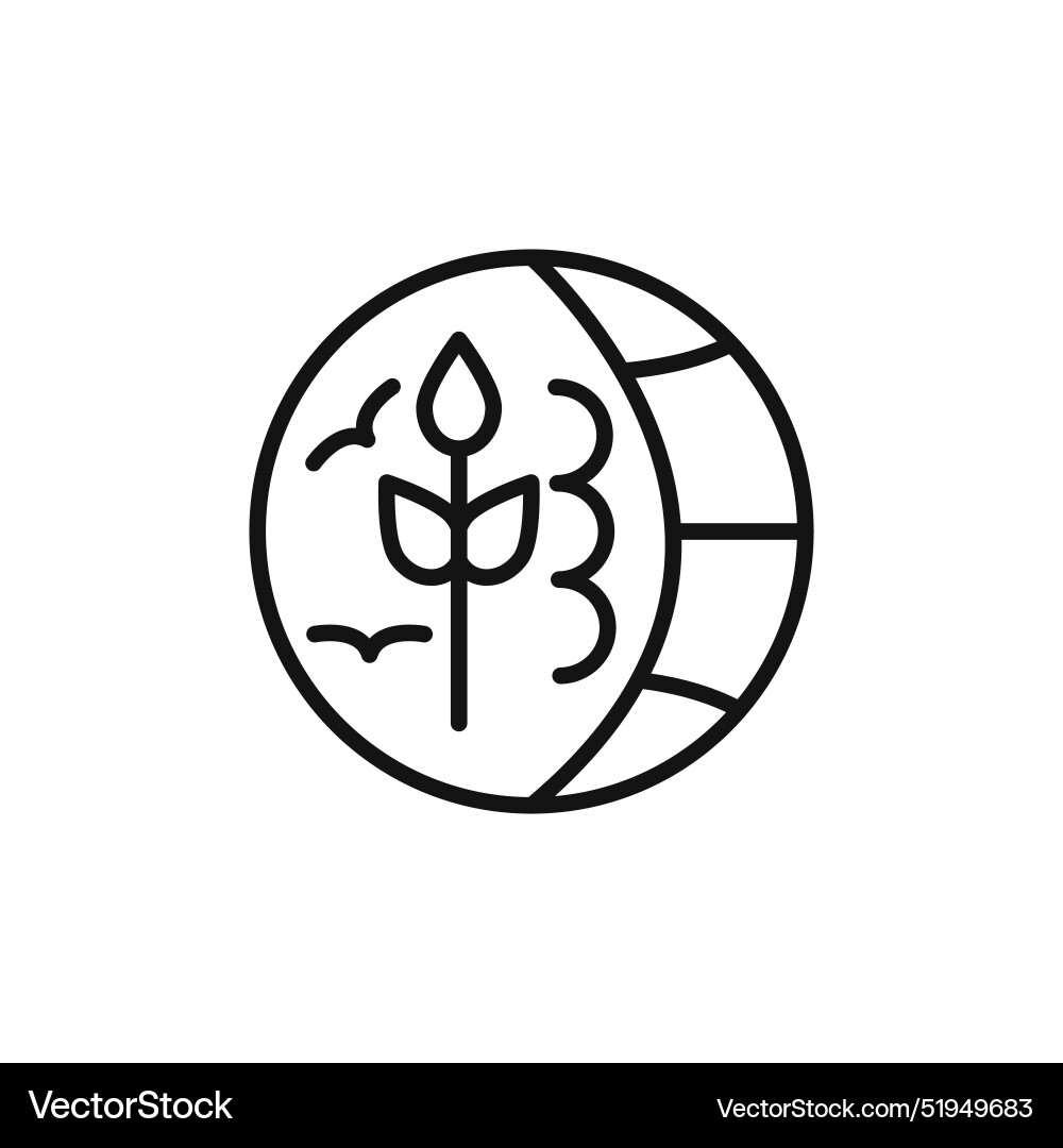 Natural resources logo sign outline Royalty Free Vector