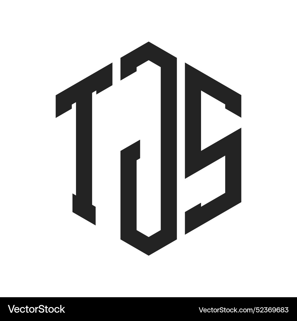 Tjs logo design initial letter monogram Royalty Free Vector