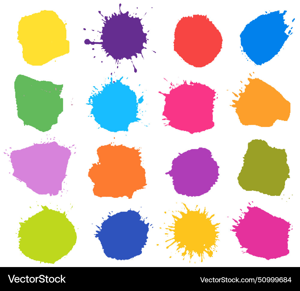 Blots collection and isolated white background Vector Image