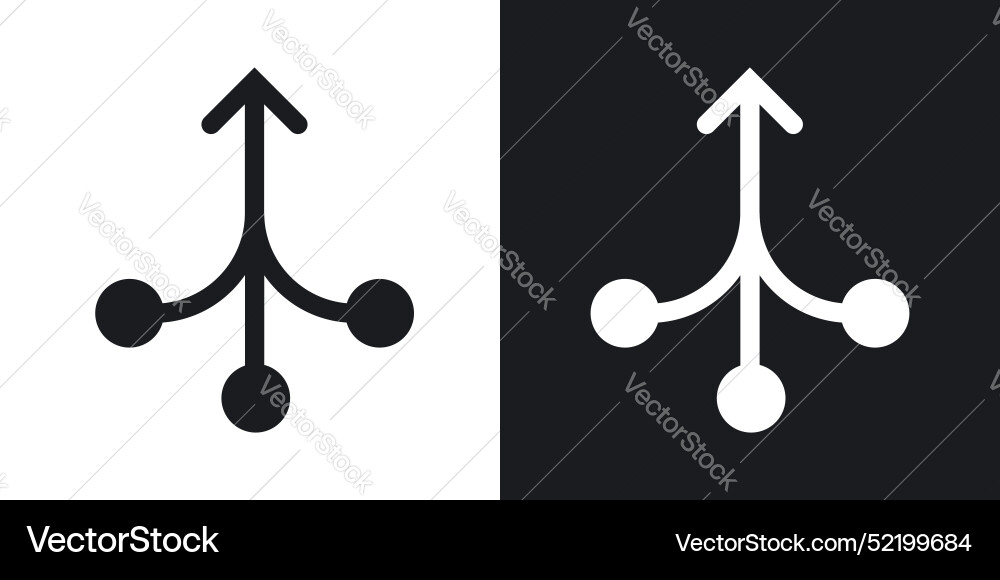 Consolidation icon set in solid style Royalty Free Vector