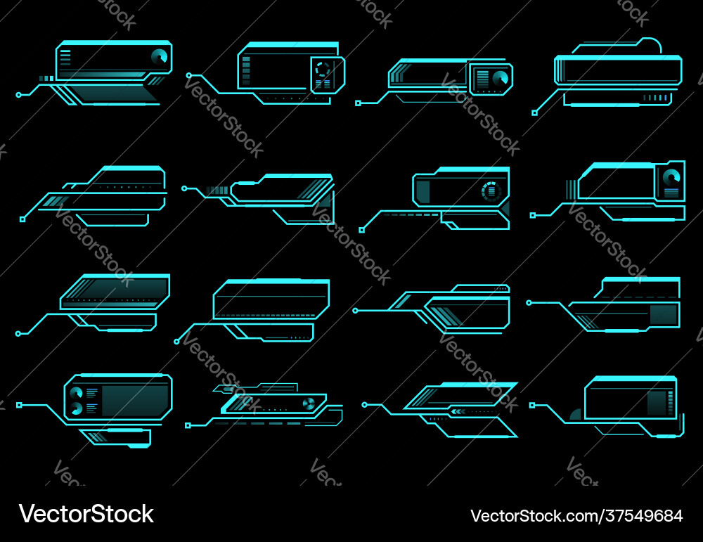 Digital Information Panels Royalty Free Vector Image